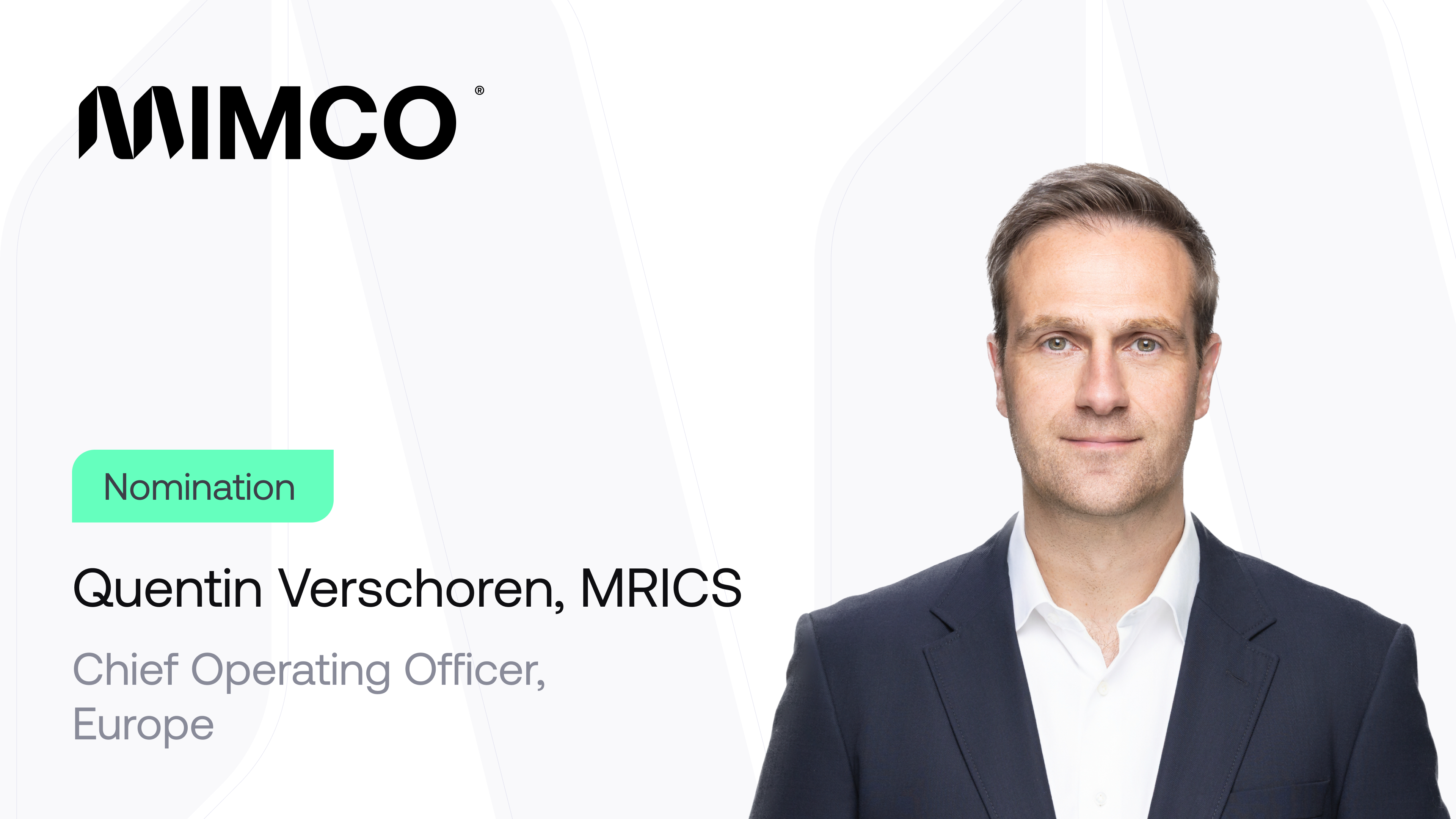 MIMCO group announces the appointment of Quentin Verschoren, MRICS, as ...